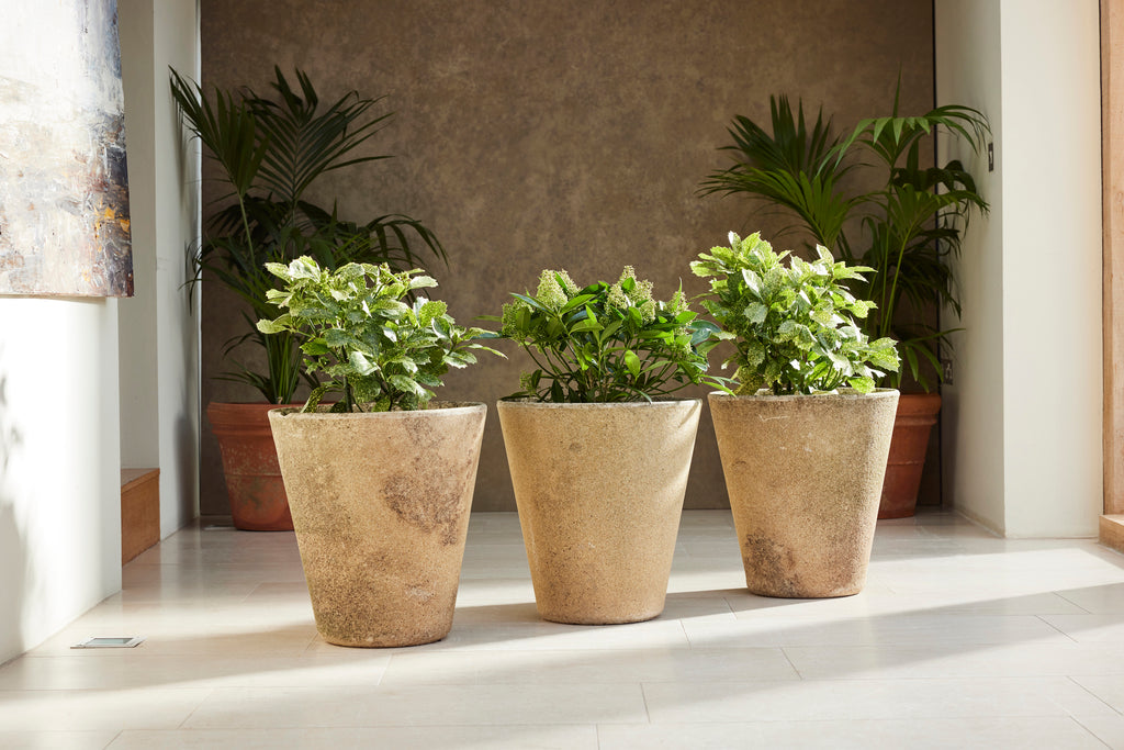 French Conical Planters | Garden Antiques | Violet Grey