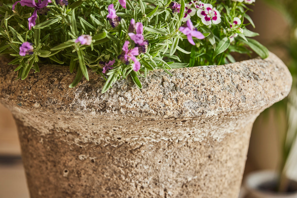 Pair of French Sandstone Planters | Garden Antiques | Violet Grey