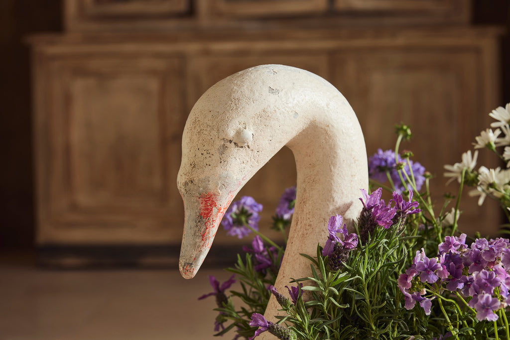 Italian Swan Planters | Garden Antiques | Violet Grey