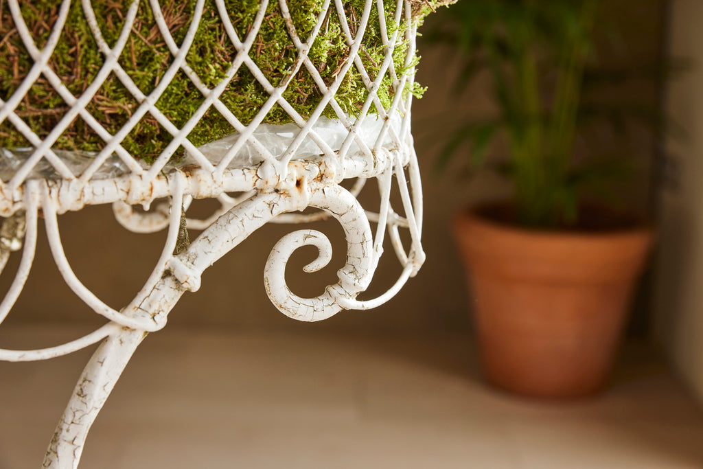 1920s Wireframe Jardiniere | Garden Antiques | Violet Grey
