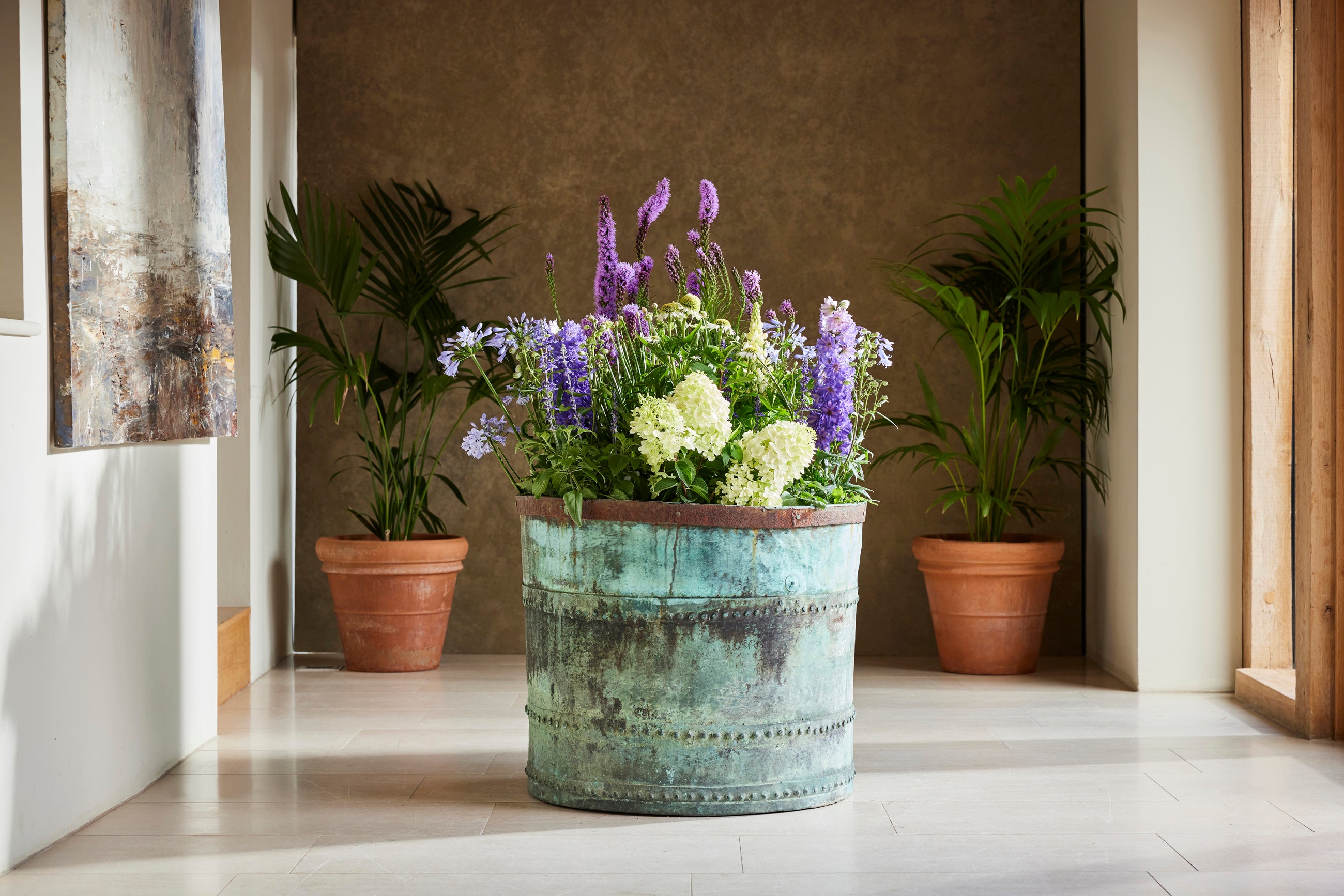 Riveted Copper Planter | Garden Antiques | Violet Grey