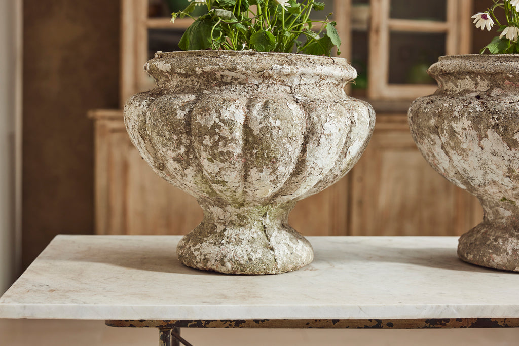 Pair of Lobbed Planters | Garden Antiques | Violet Grey