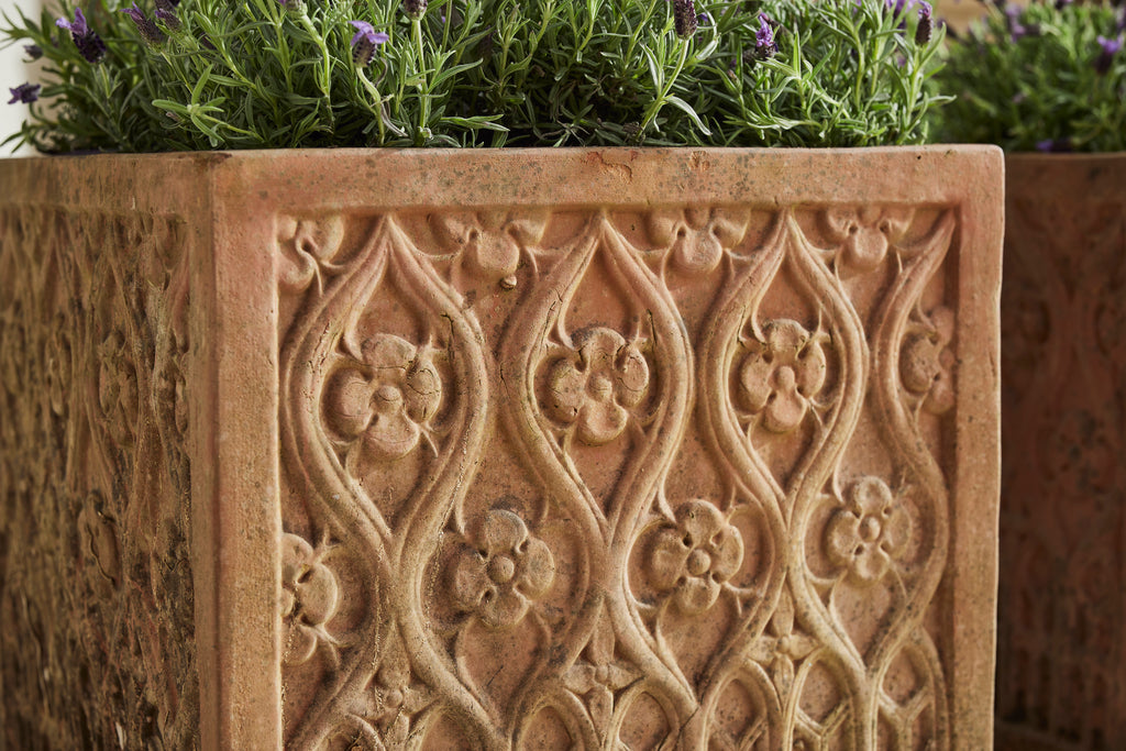 Pair of Square Italian Planters | Garden Antiques | Violet Grey