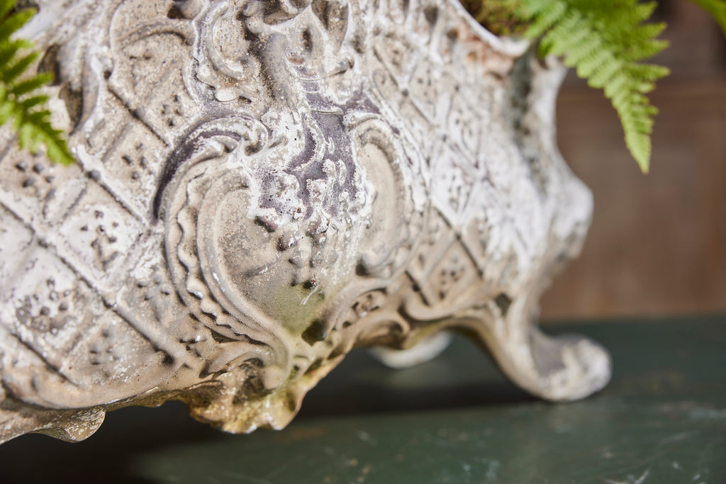 1930s Cast Iron Jardiniere | Garden Antiques | Violet Grey