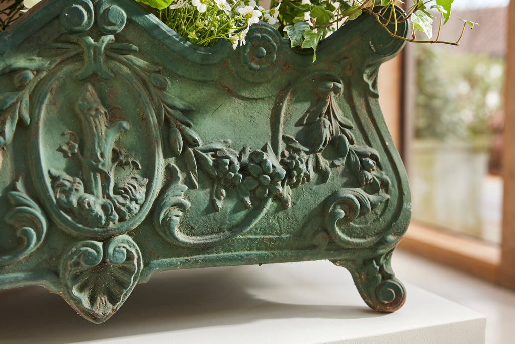 Set of Cast Iron Jardinieres | Garden Antiques | Violet Grey