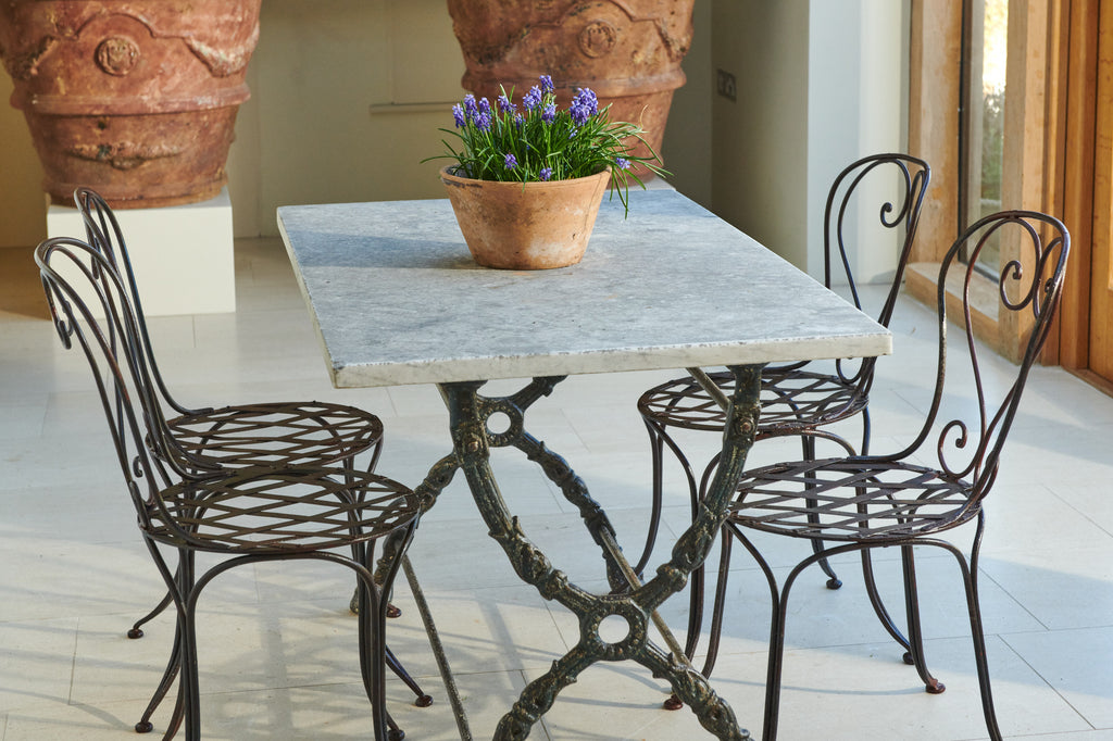 French Garden Table and Chairs | Garden Antiques | Violet Grey